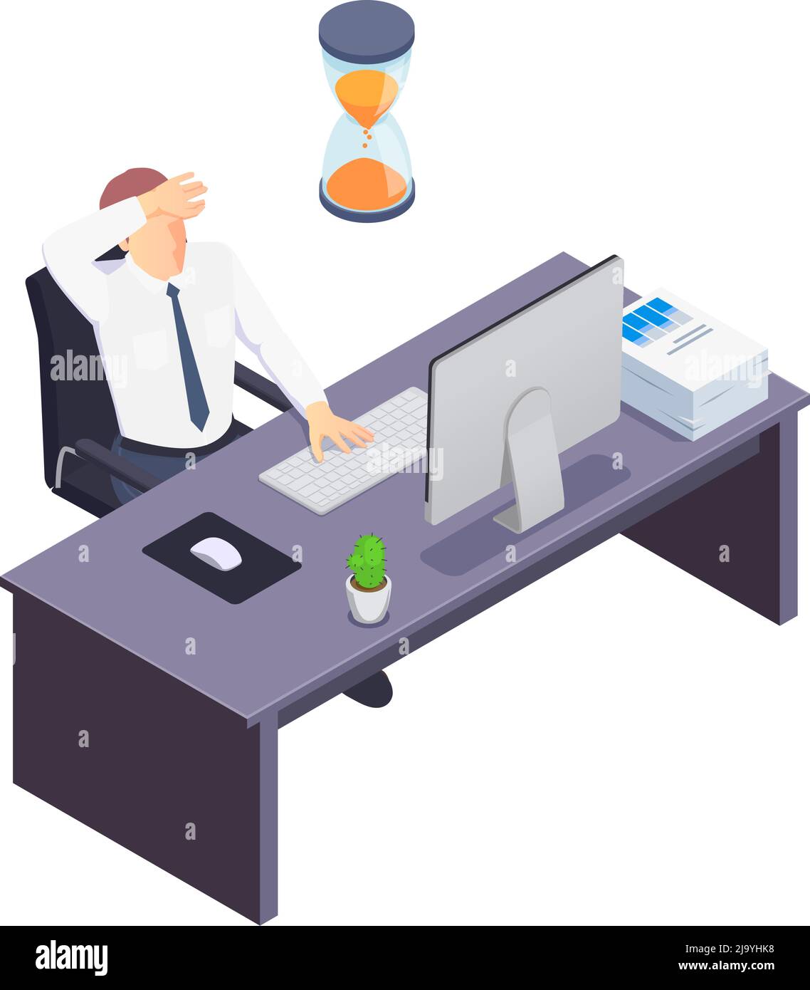 Stressed person in the office Cut Out Stock Images & Pictures - Alamy