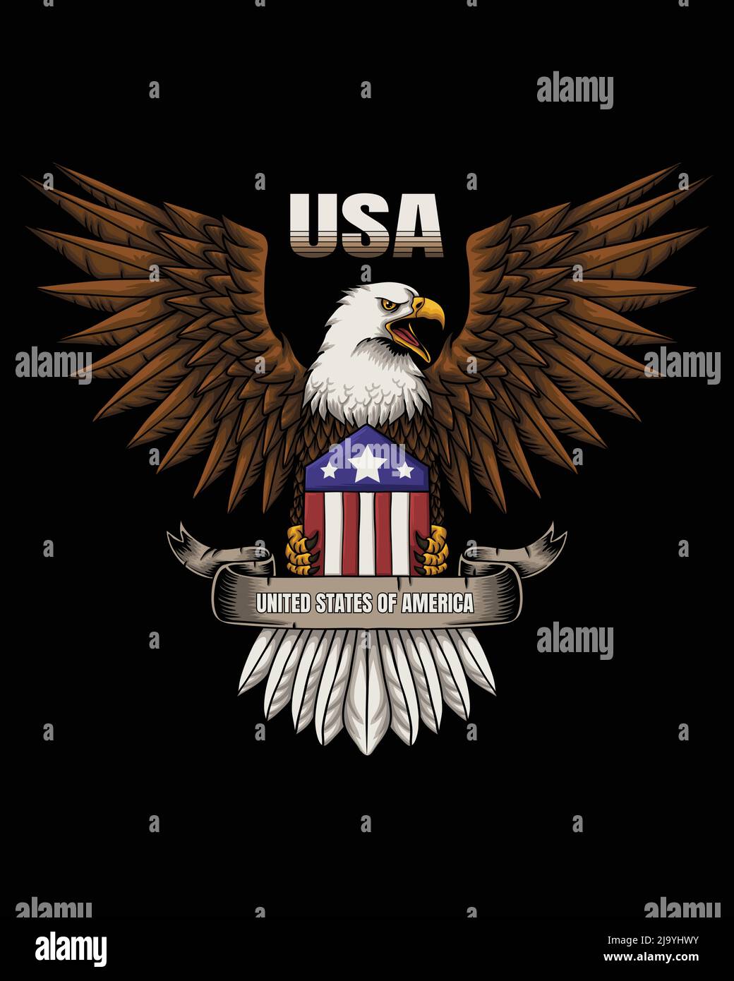 Eagle america ribbon vector illustration Stock Vector Image & Art - Alamy