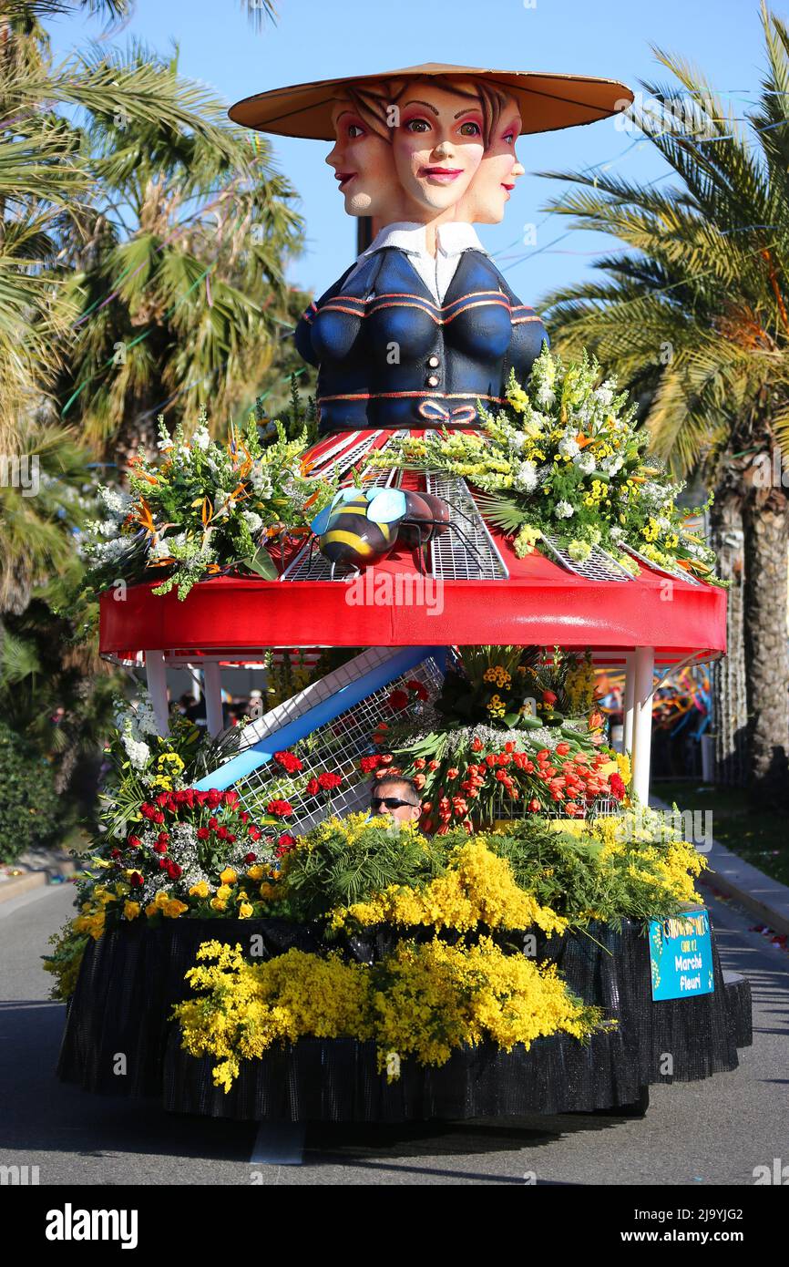 General view of the Nice Festival, France on Sunday February 16, 2020 ...