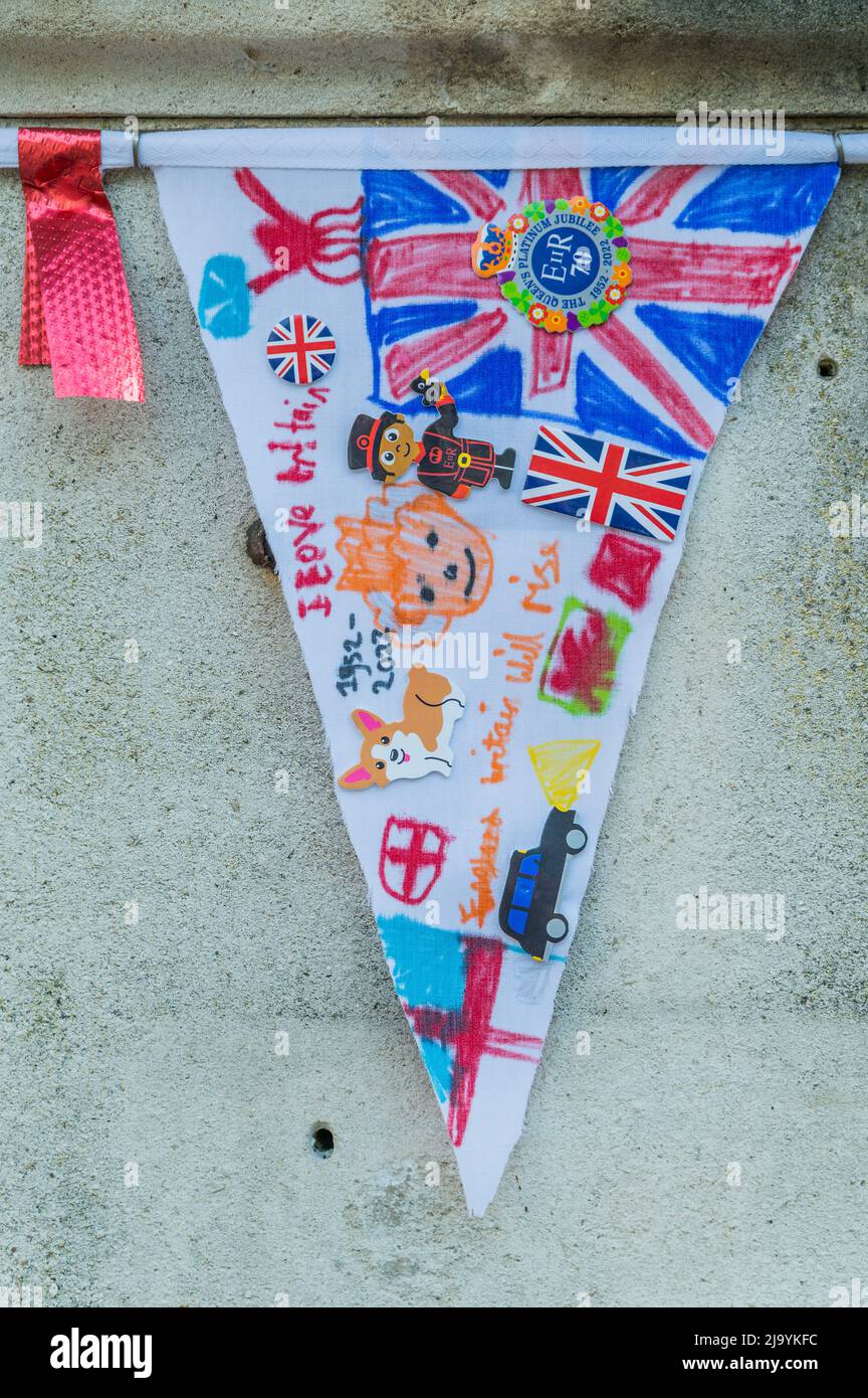 Tate Britain's facade covered with bunting, specially made by ...