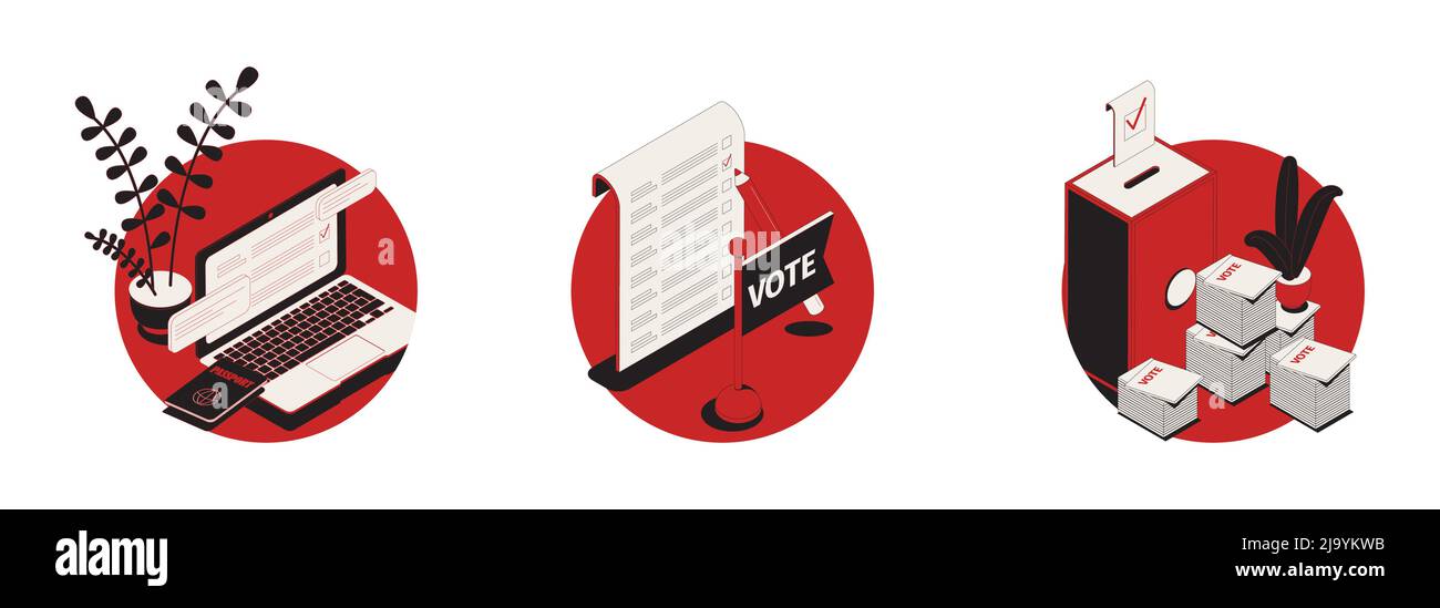Set with three isolated round election compositions of isometric ballot ...