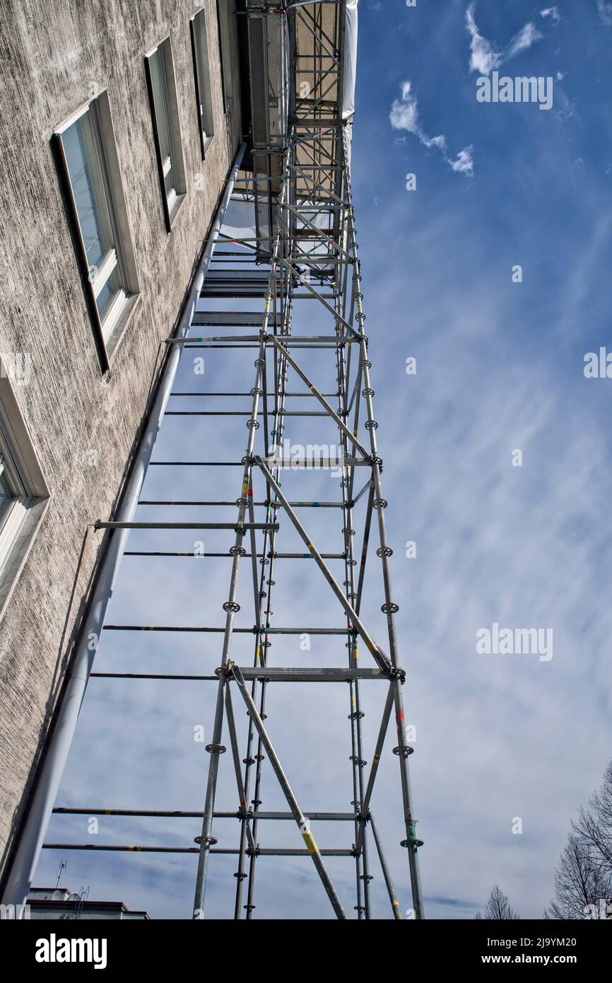 Old building with scaffolding Stock Photo - Alamy