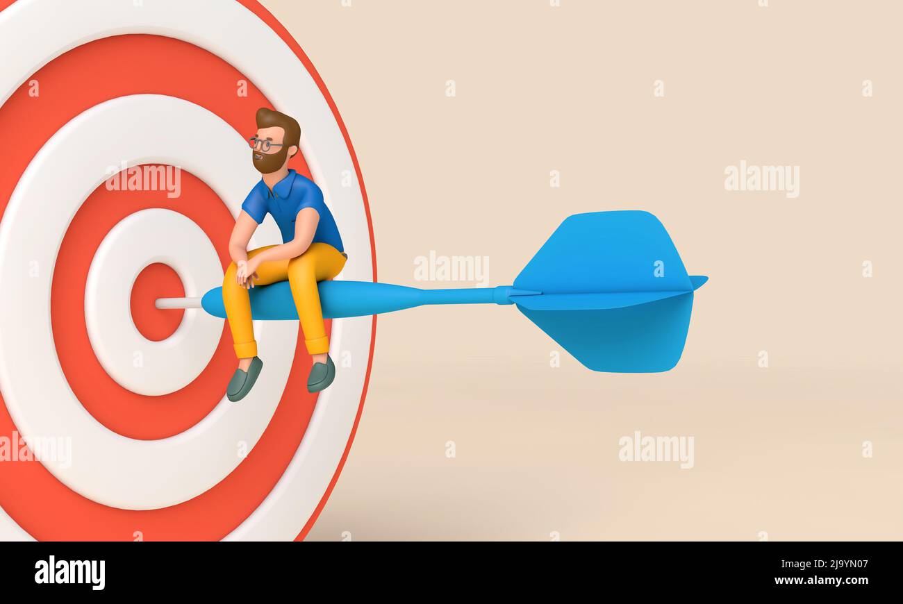 Personal aims and ambition concept. person reaching their goals. Male ...