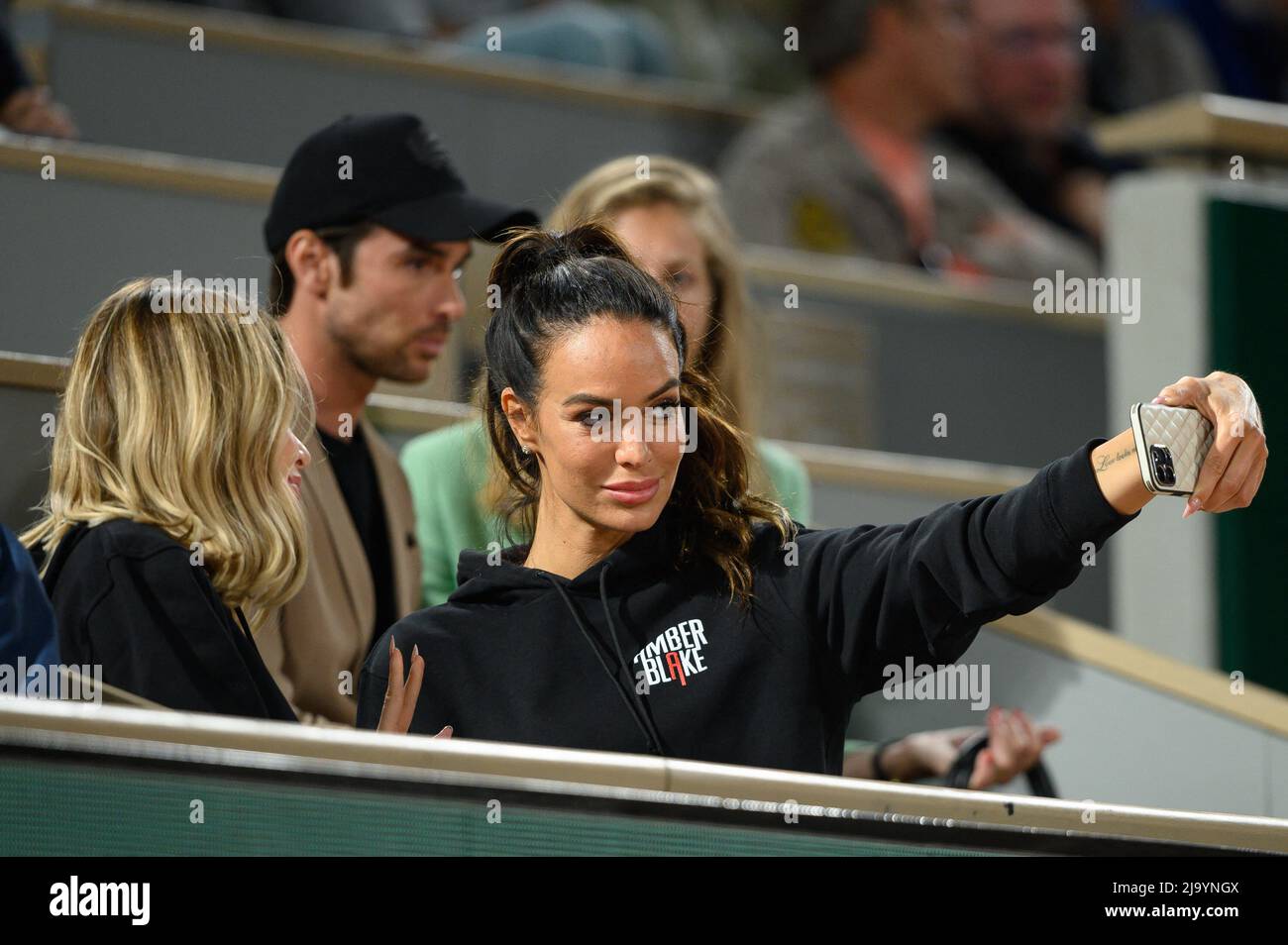 Jade Foret and her sister Cassandra Foret in the stands during Roland ...