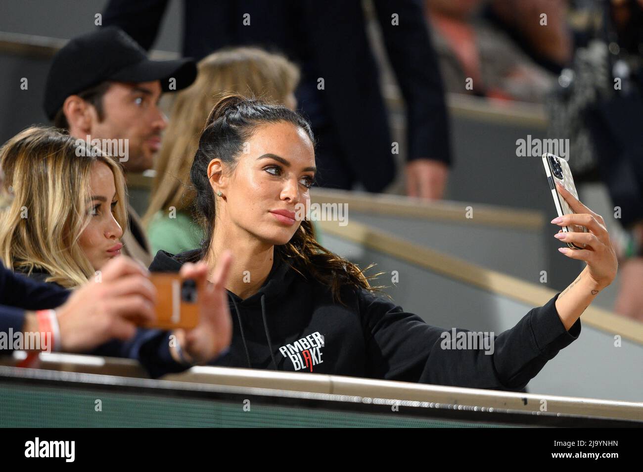 Jade Foret and her sister Cassandra Foret in the stands during Roland ...