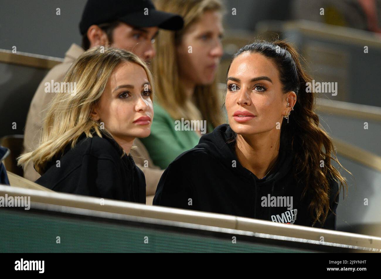 Jade Foret and her sister Cassandra Foret in the stands during Roland ...
