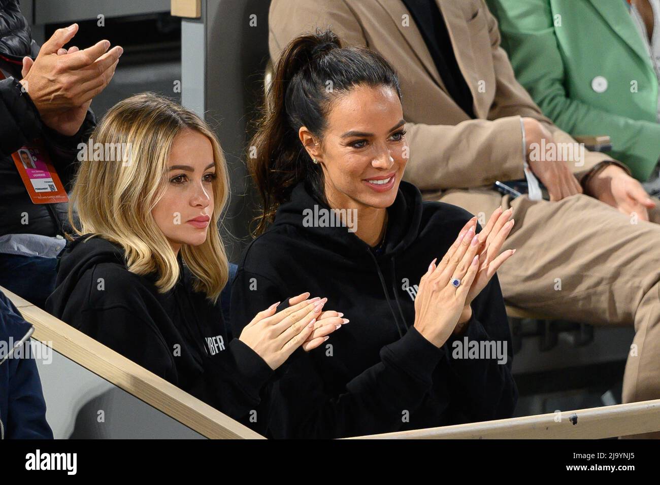 Jade Foret and her sister Cassandra Foret in the stands during Roland ...