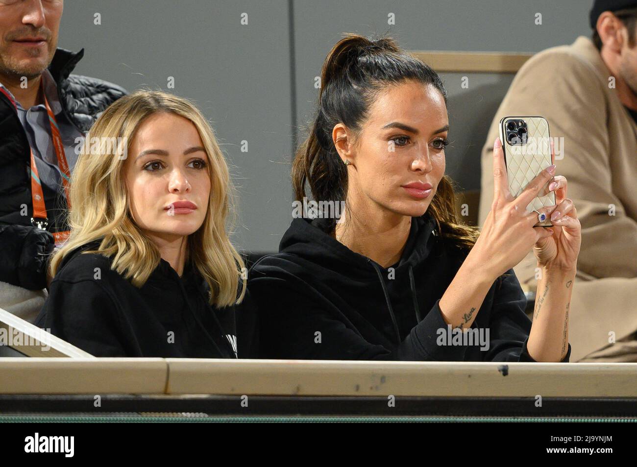 Jade Foret and her sister Cassandra Foret in the stands during Roland ...