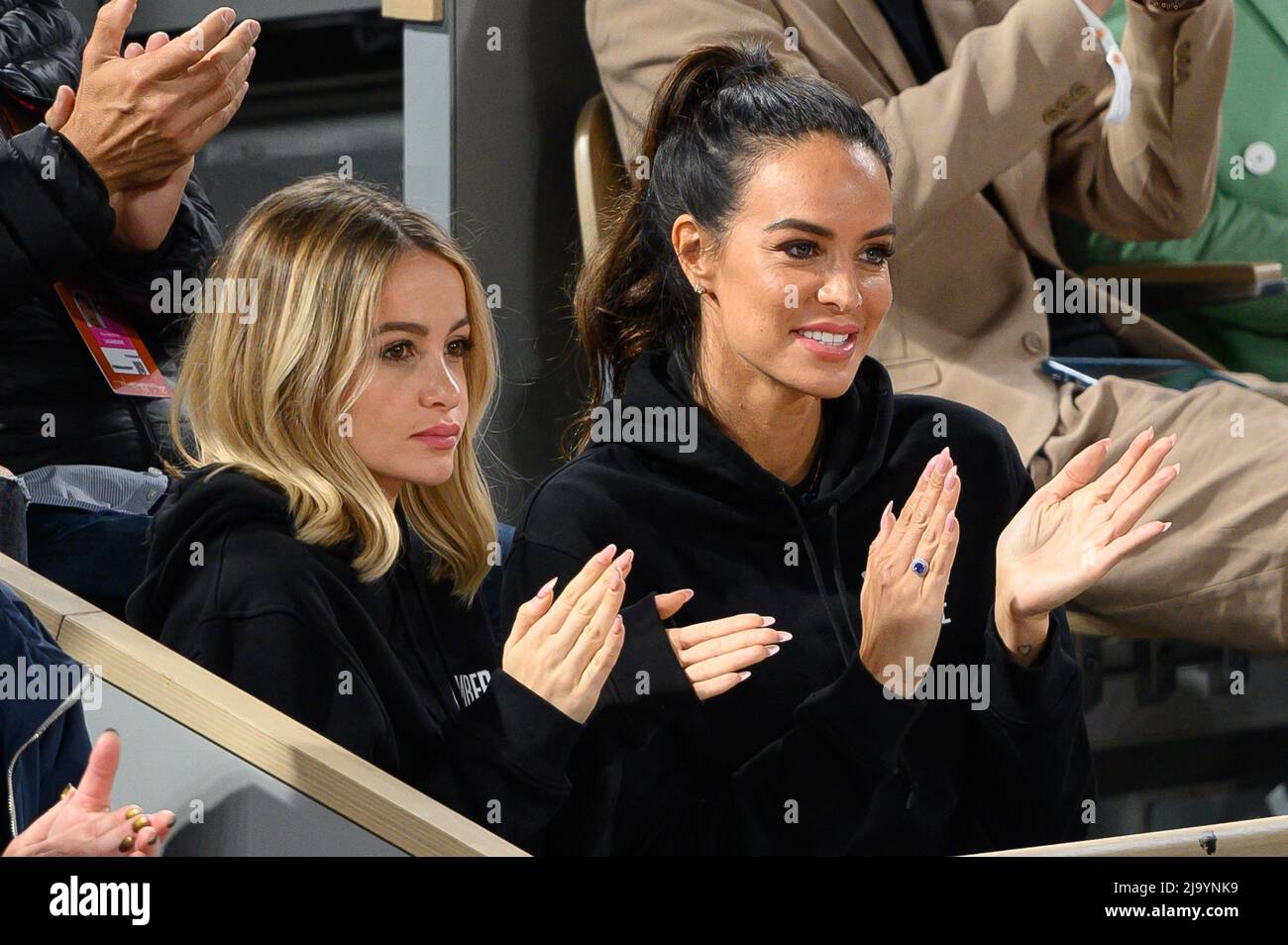Jade Foret and her sister Cassandra Foret in the stands during Roland ...