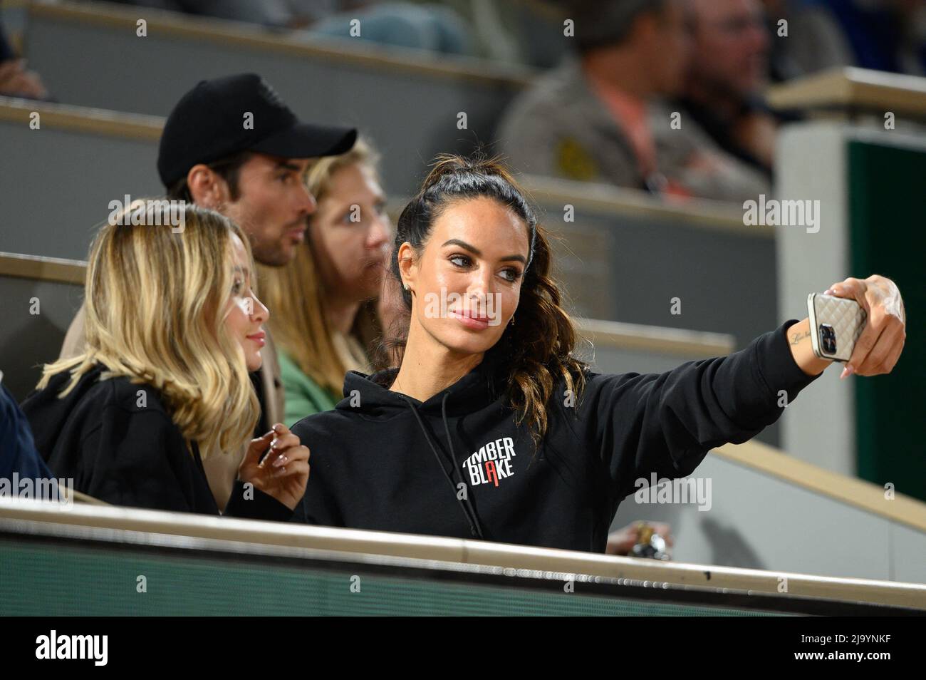Jade Foret and her sister Cassandra Foret in the stands during Roland ...