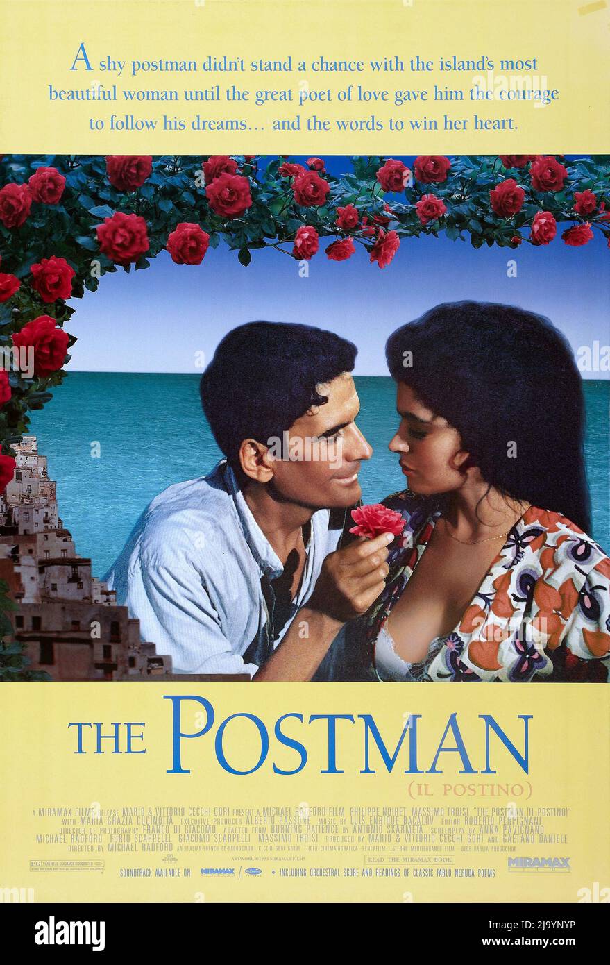THE POSTMAN (1994) -Original title: IL POSTINO-, directed by MICHAEL ...