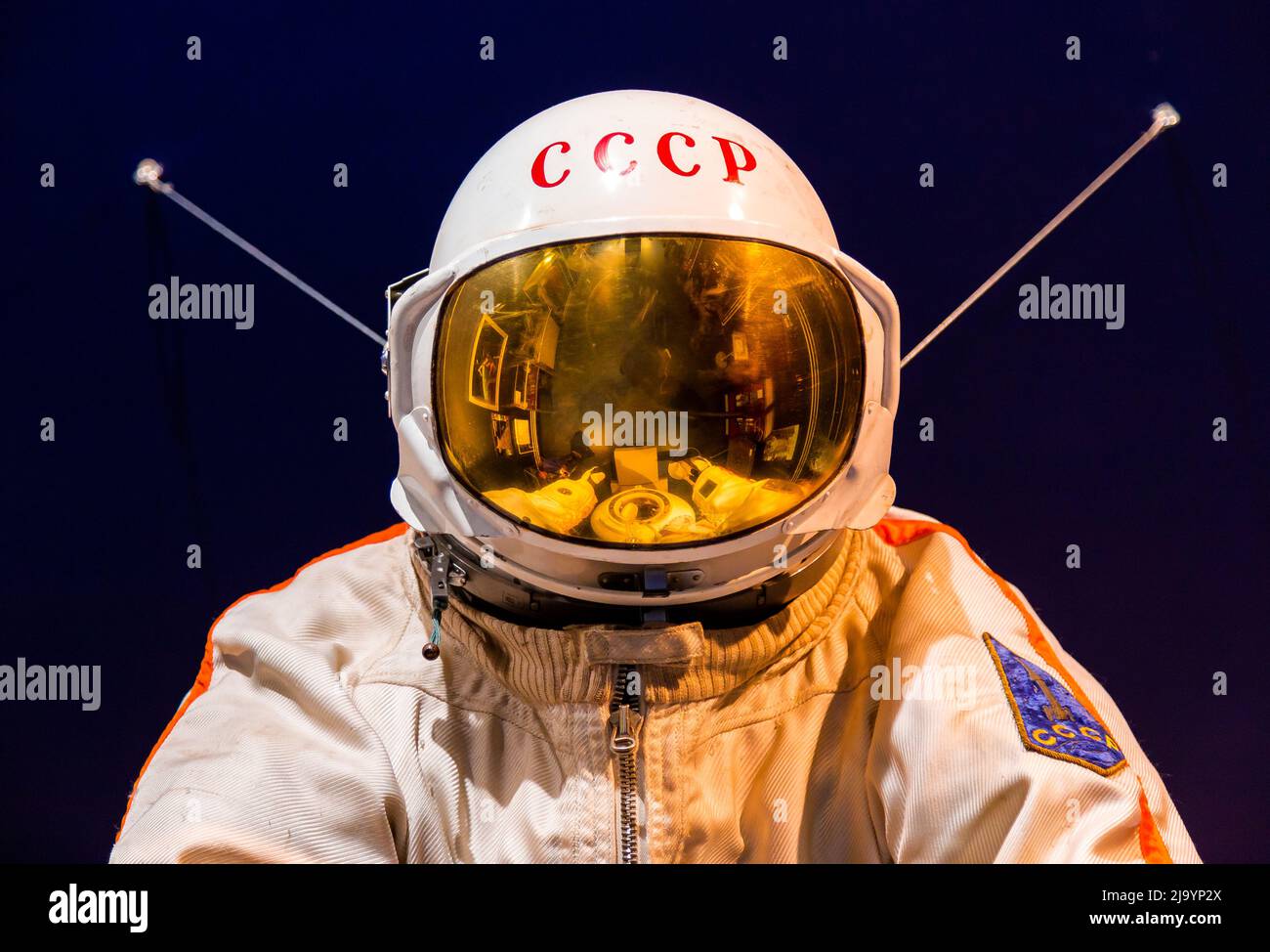 Russian astronaut spacesuit in Saint Petersburg space museum Stock ...