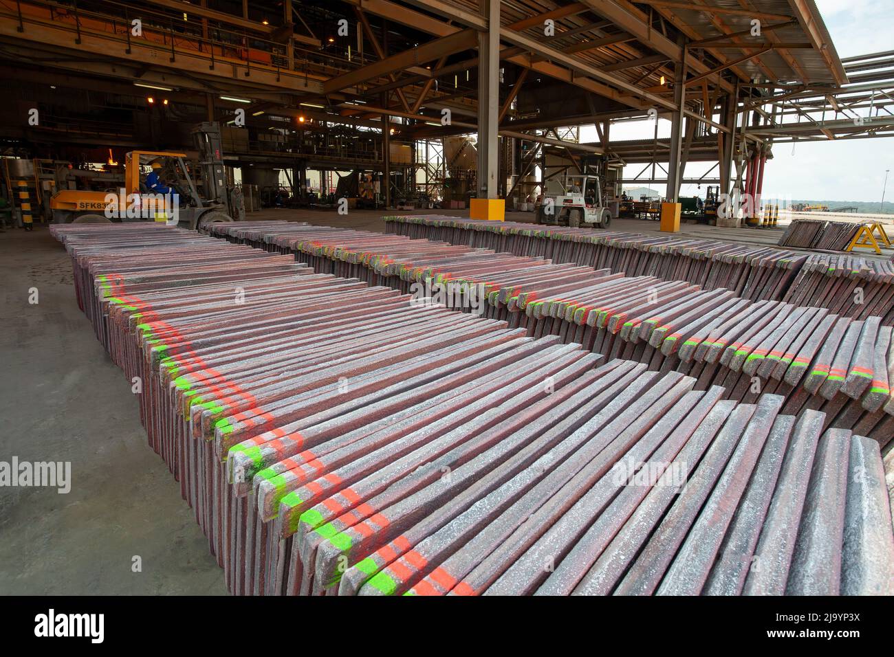 Stacked Copper Plates Stock Photo - Alamy