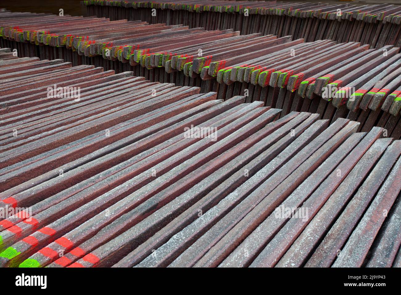 Stacked Copper Plates Stock Photo - Alamy