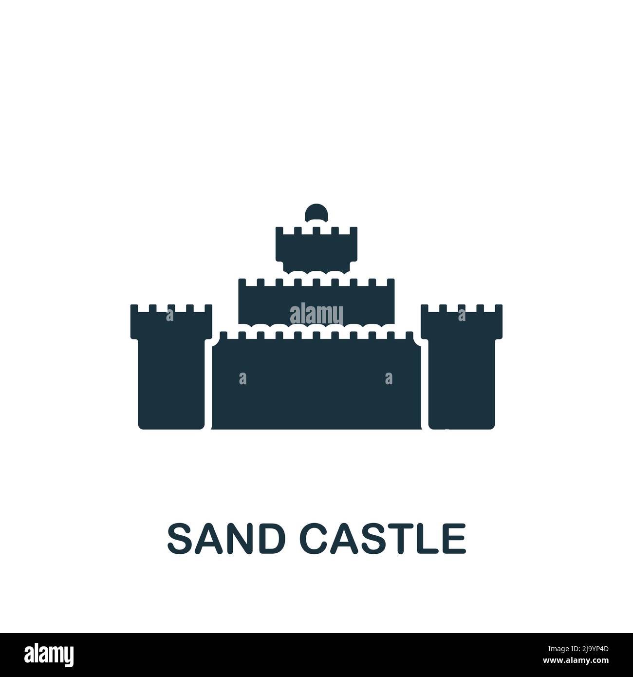 Sand Castle icon. Monochrome simple Summer icon for templates, web ...