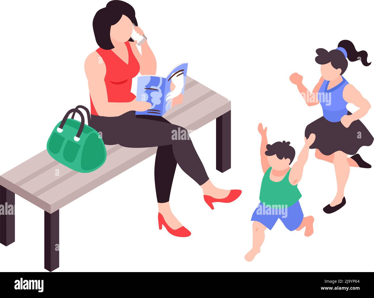 Walking with magazine Stock Vector Images - Alamy