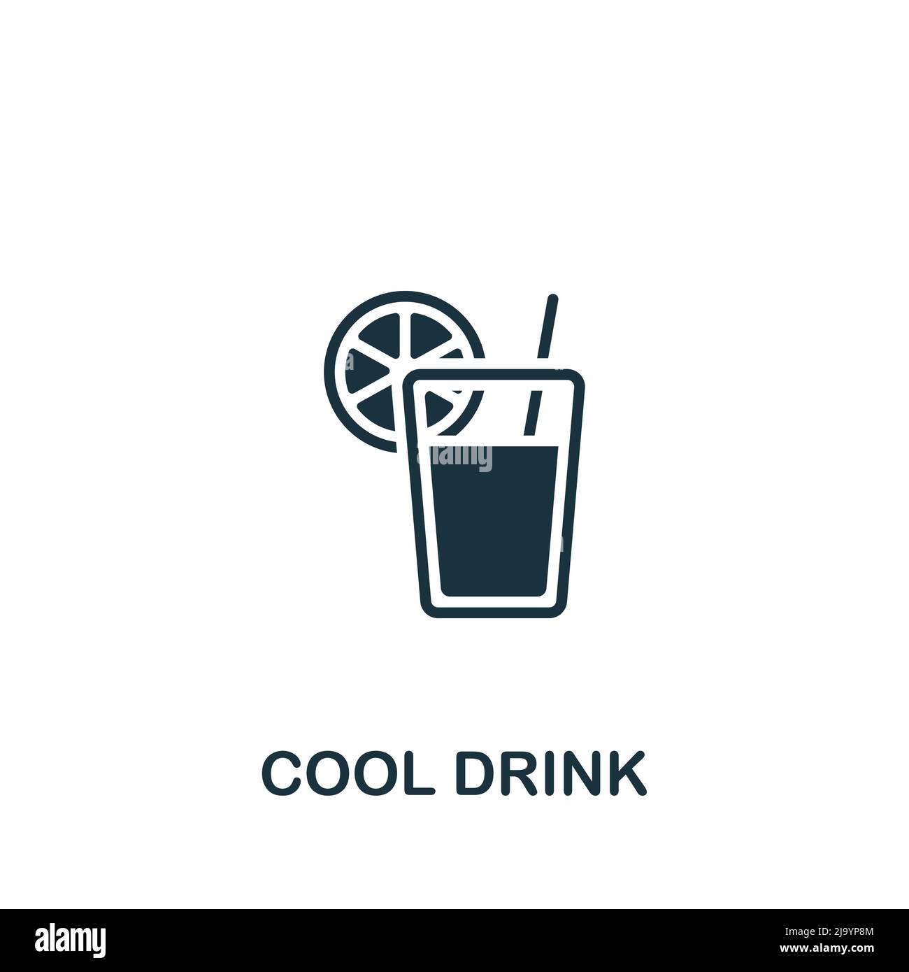 Cool Drink icon. Monochrome simple Summer icon for templates, web ...