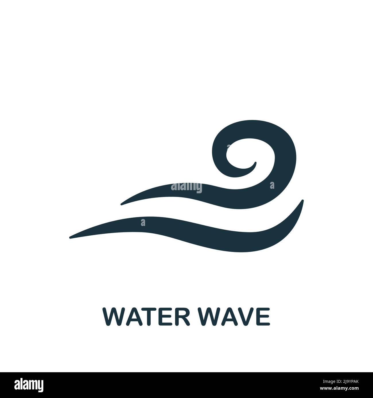 Water Wave icon. Monochrome simple Summer icon for templates, web ...