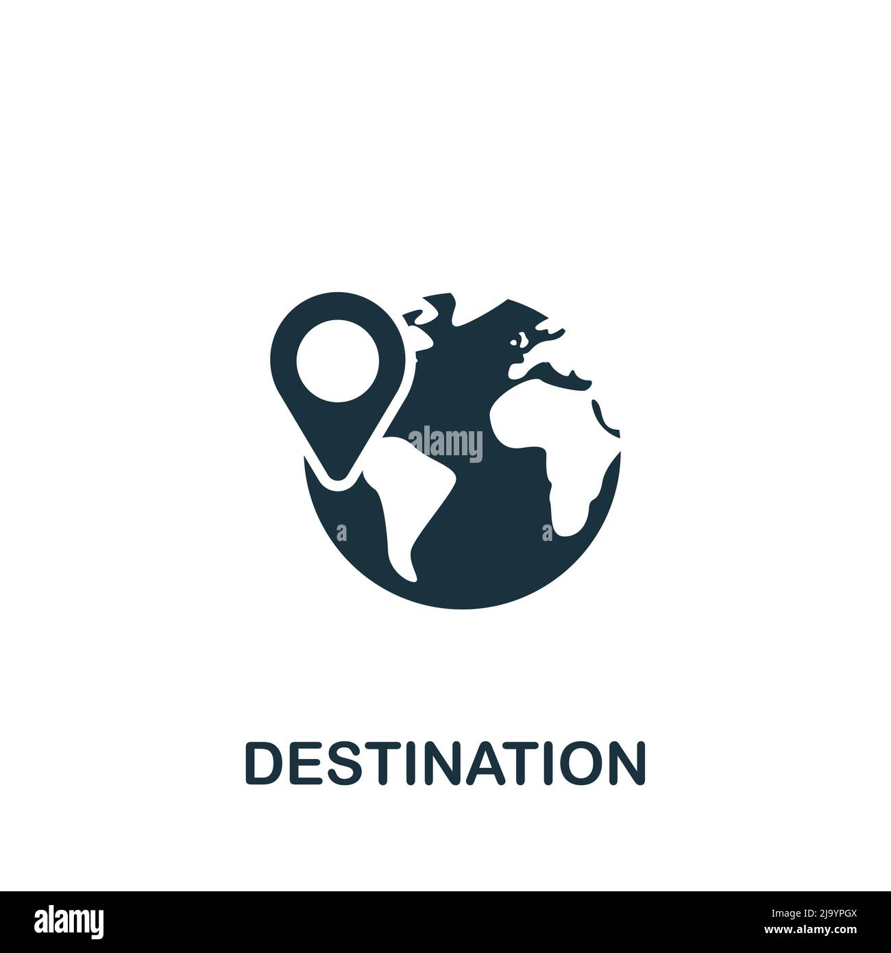 Destination icon. Monochrome simple Travel icon for templates, web ...