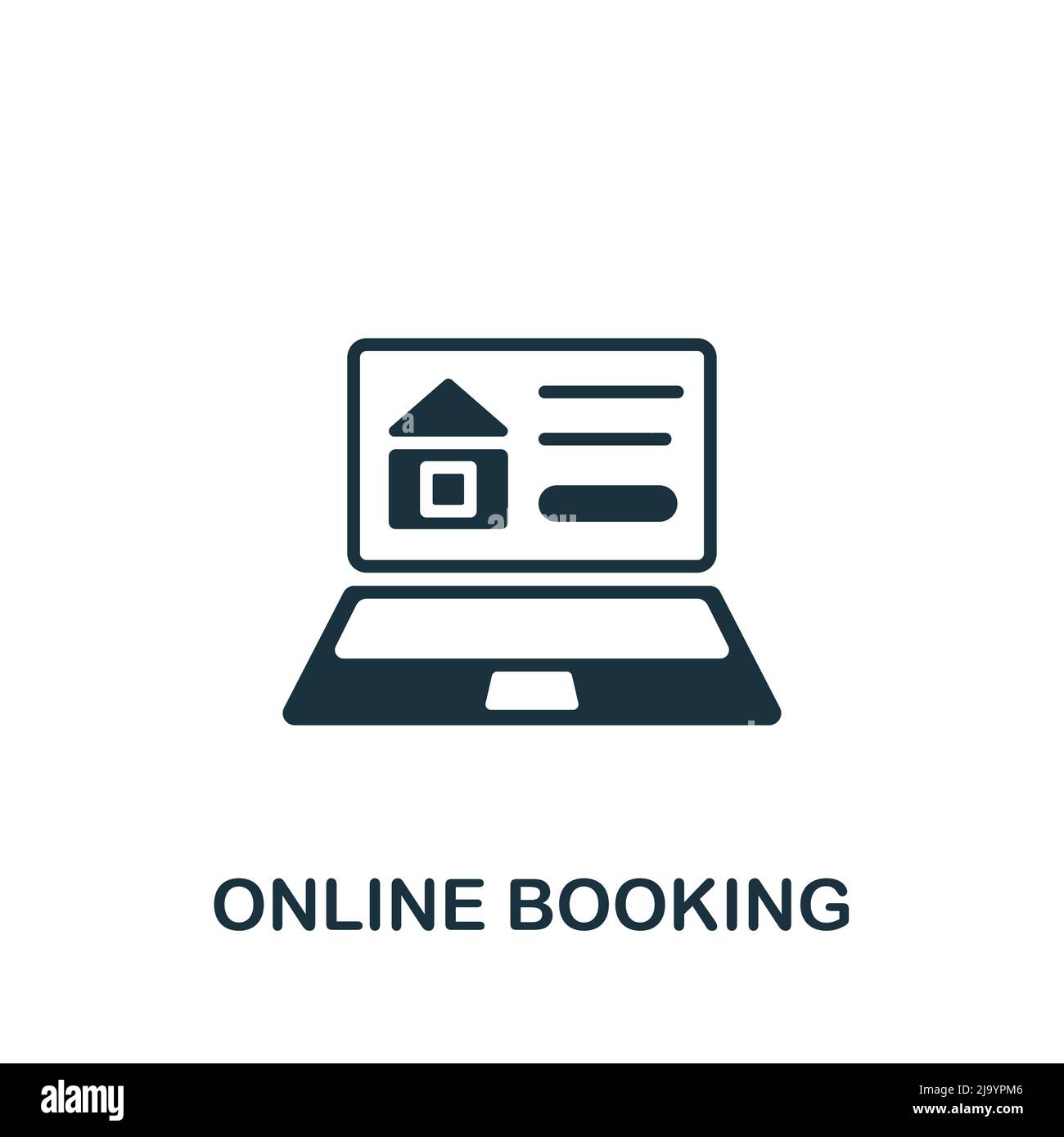 Online Booking icon. Monochrome simple Travel icon for templates, web ...