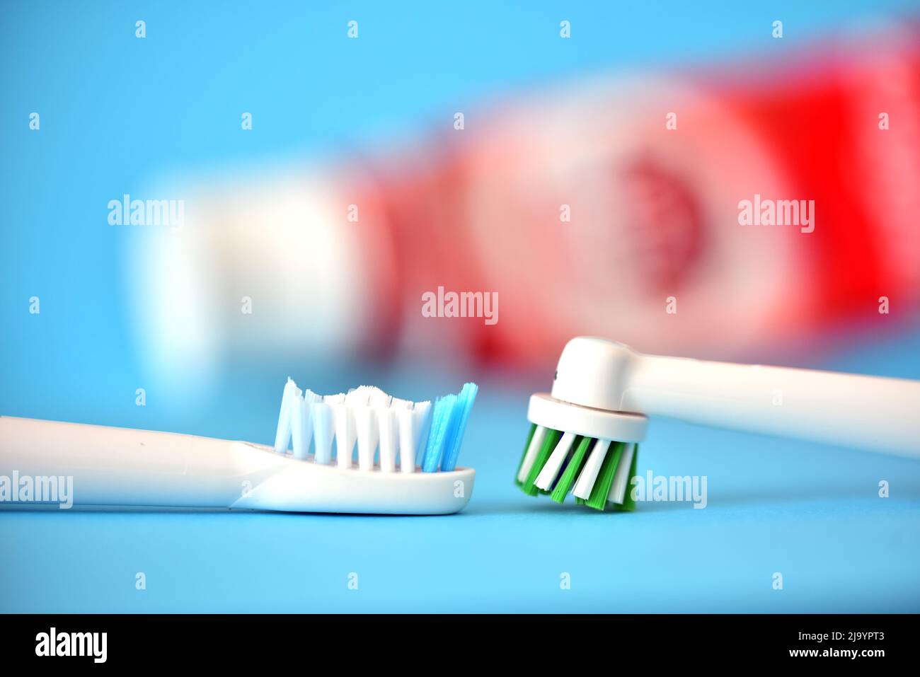 Female electric toothbrush hi-res stock photography and images - Alamy