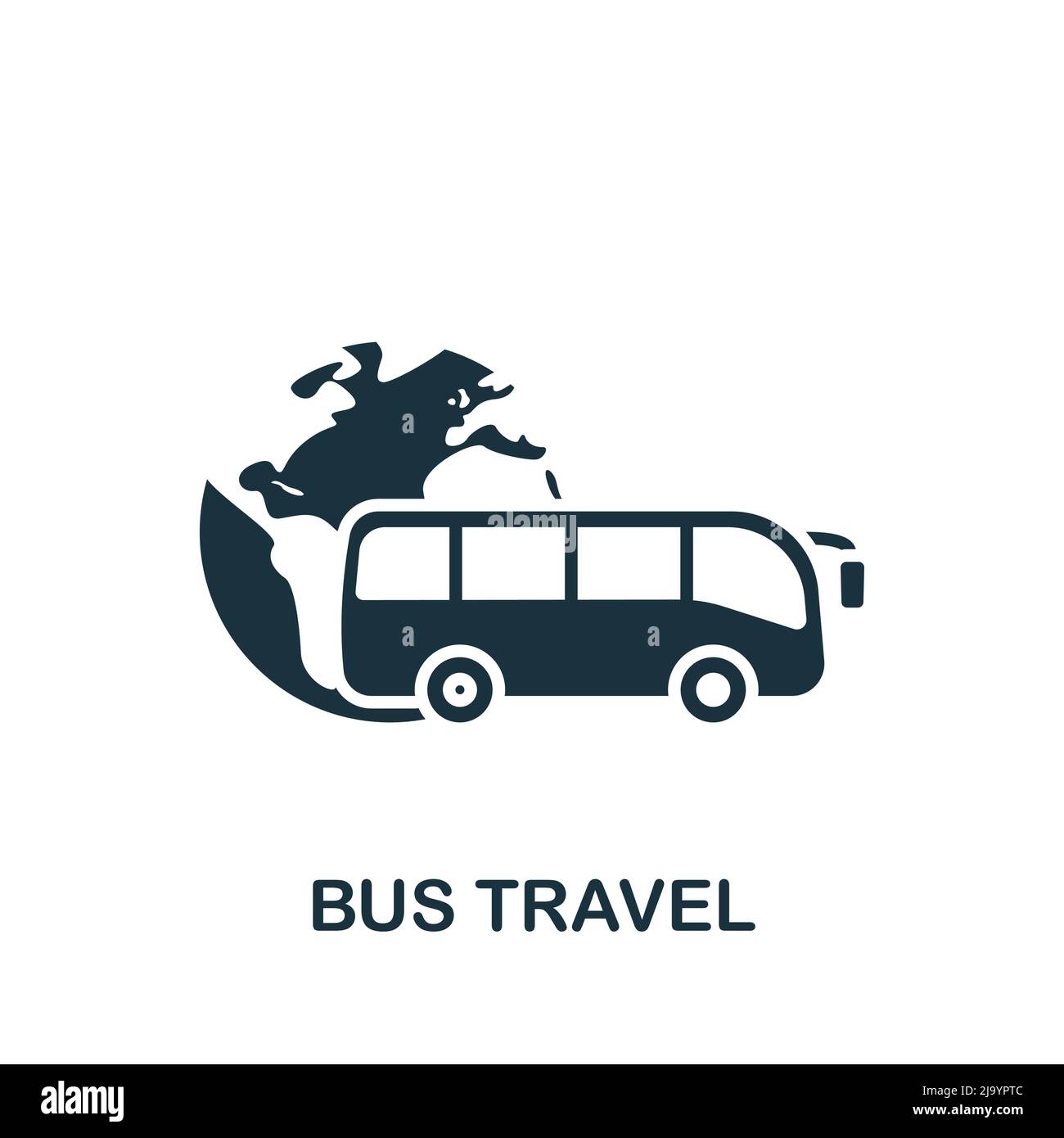 Bus Travel icon. Monochrome simple Travel icon for templates, web ...