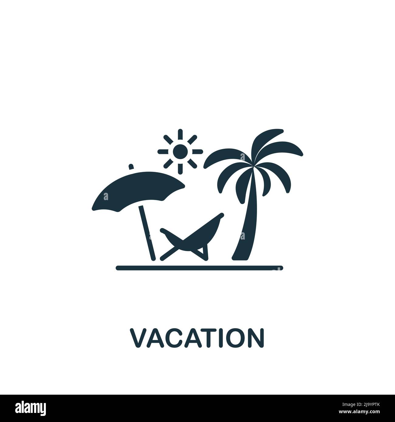 Vacation icon. Monochrome simple Travel icon for templates, web design ...