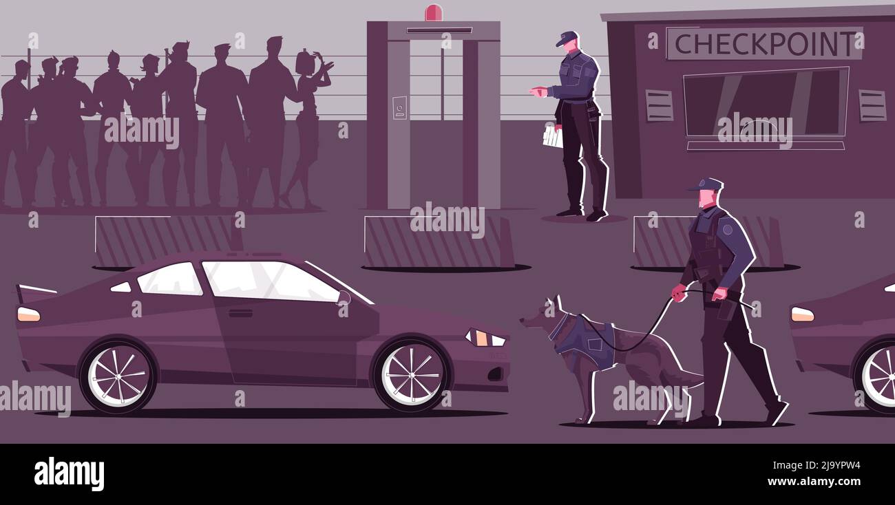 Customs officer dog Stock Vector Images - Alamy