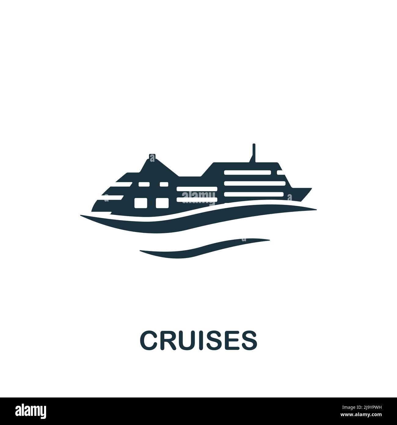 Cruises icon. Monochrome simple Travel icon for templates, web design ...