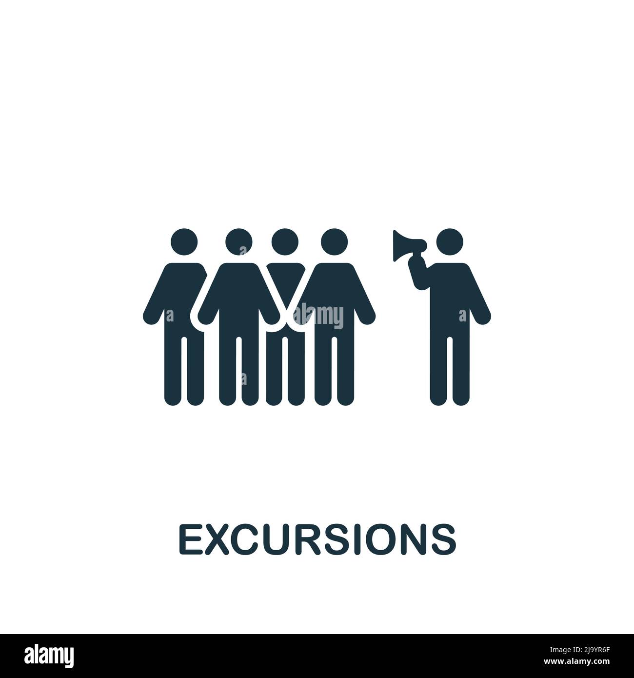 Excursions icon. Monochrome simple Travel icon for templates, web ...