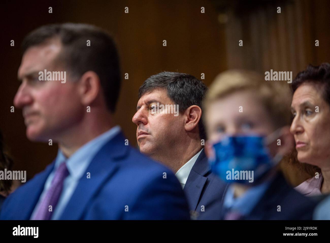 Steven M. Dettelbach, center, waits to take his turn at the witness ...