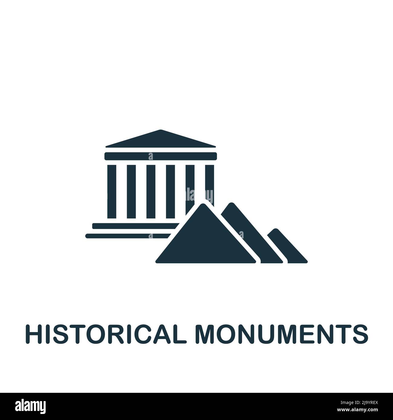 Historical Monuments icon. Monochrome simple Travel icon for templates ...