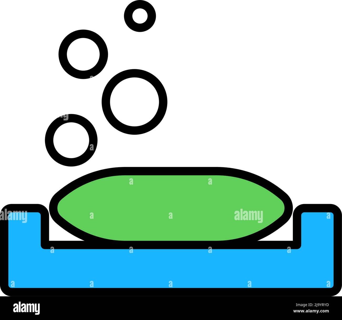 Soap-dish Icon. Editable Bold Outline With Color Fill Design. Vector ...