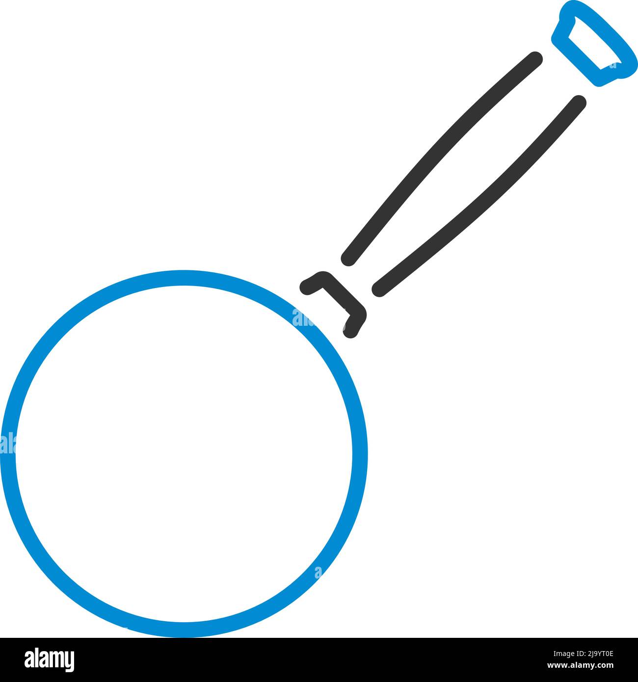 Magnifier Icon. Editable Bold Outline With Color Fill Design. Vector ...