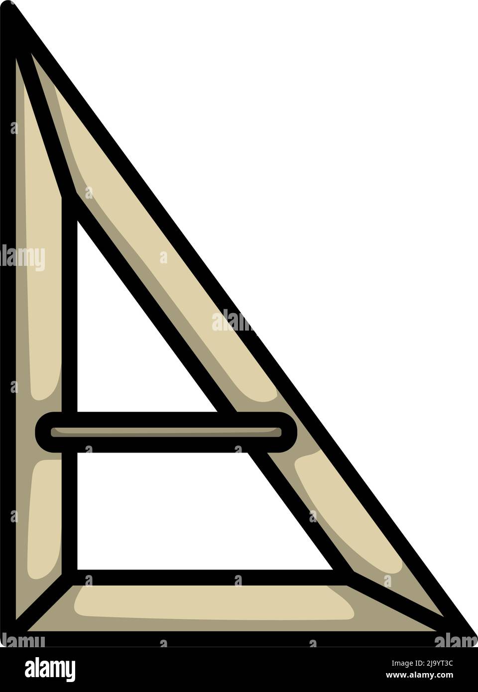 Triangle Icon. Editable Bold Outline With Color Fill Design. Vector ...
