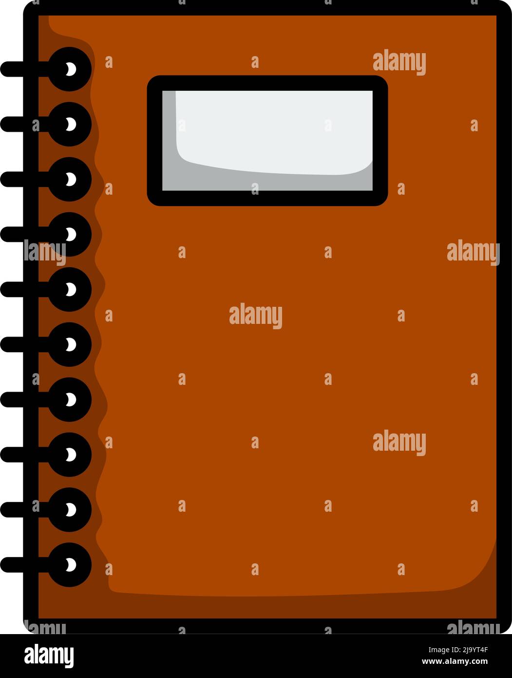 Exercise Book With Pen Icon. Editable Bold Outline With Color Fill ...