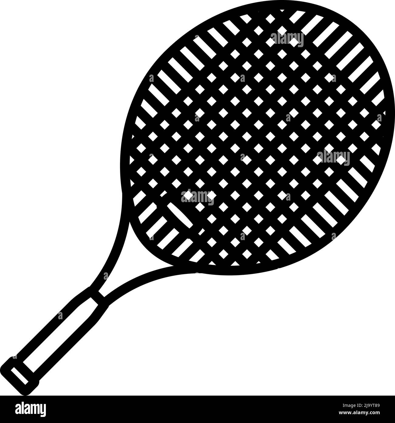Tennis Racket Icon. Bold outline design with editable stroke width ...