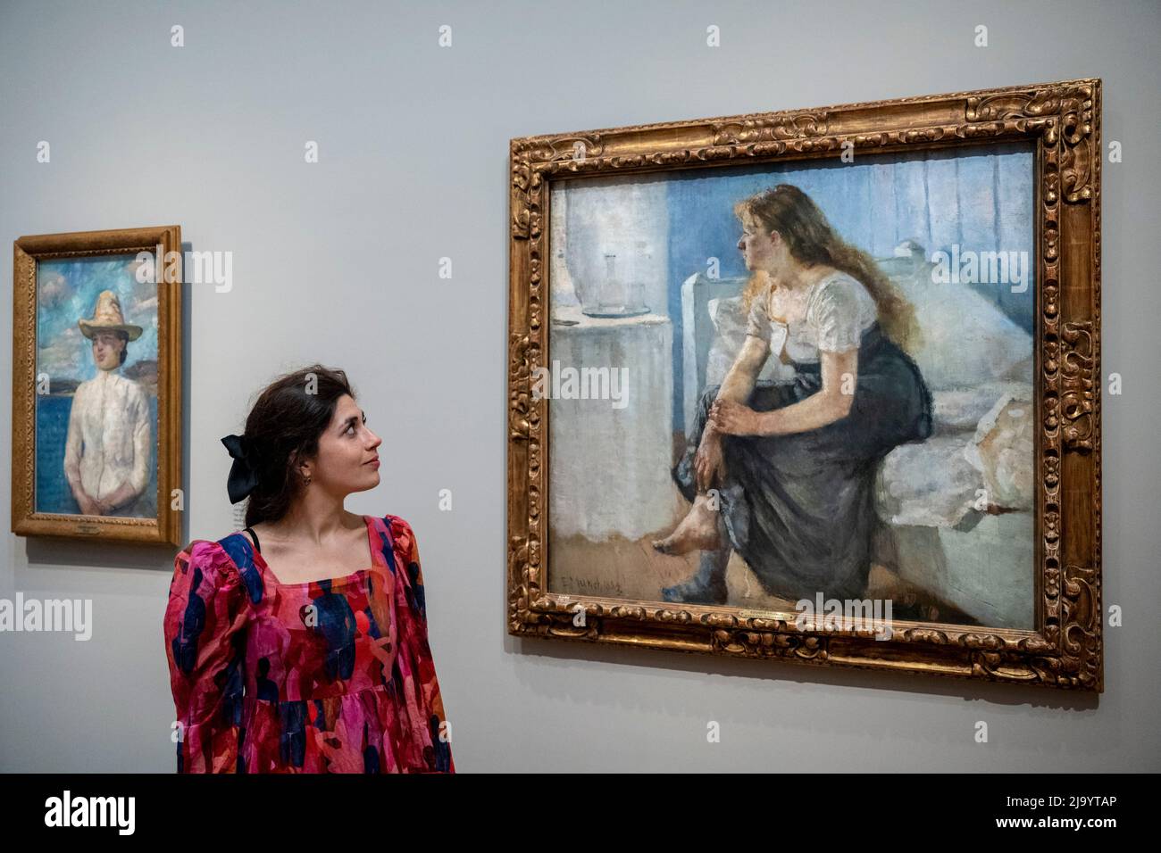 London, UK. 26 May 2022. (L) "Inger in Sunshine", 1888, and "Morning ...