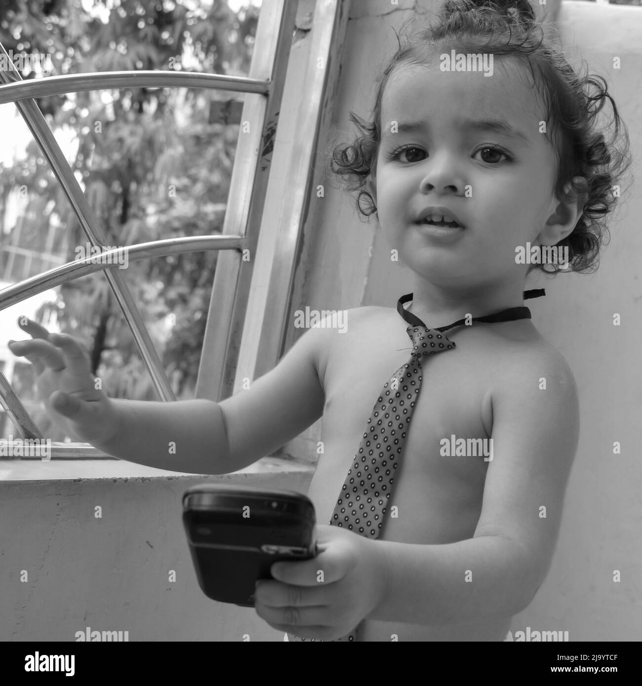 Cute little boy Shivaay at home balcony during summer time, Sweet ...