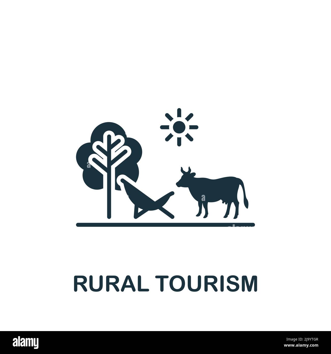 Rural Tourism icon. Simple line element travel symbol for templates ...