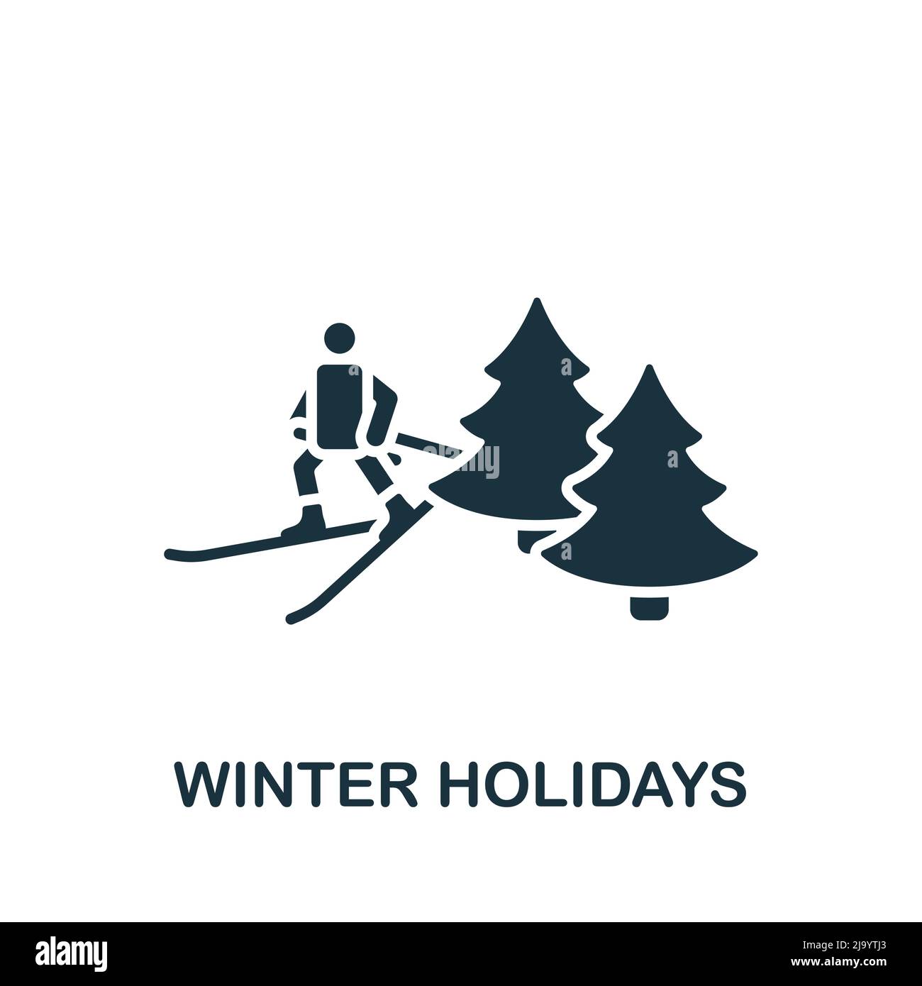 Winter Holidays icon. Simple line element travel symbol for templates ...