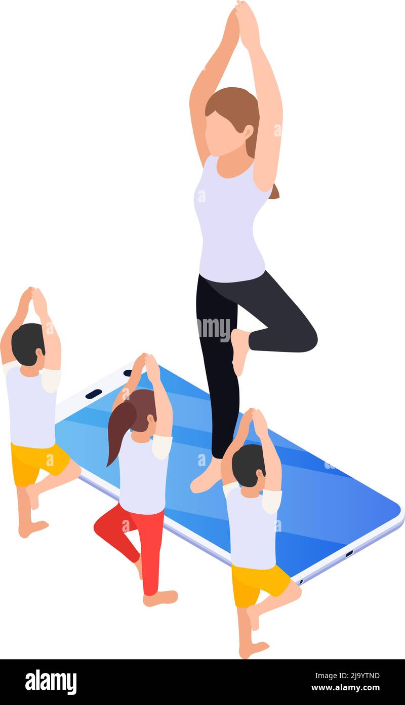 Kid physical education lesson Stock Vector Images - Alamy