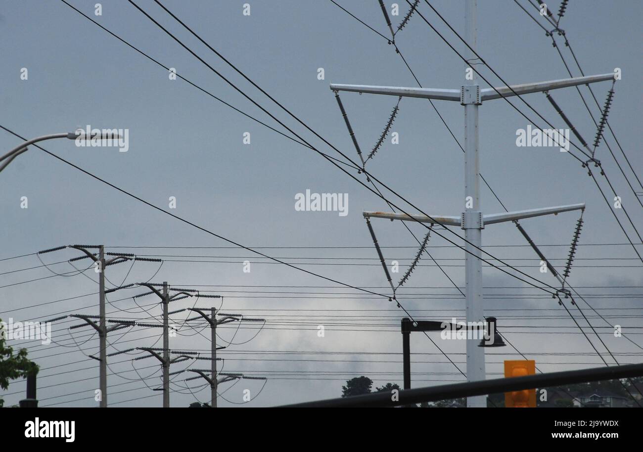 Power Lines in the Pacific Northwest Stock Photo - Alamy