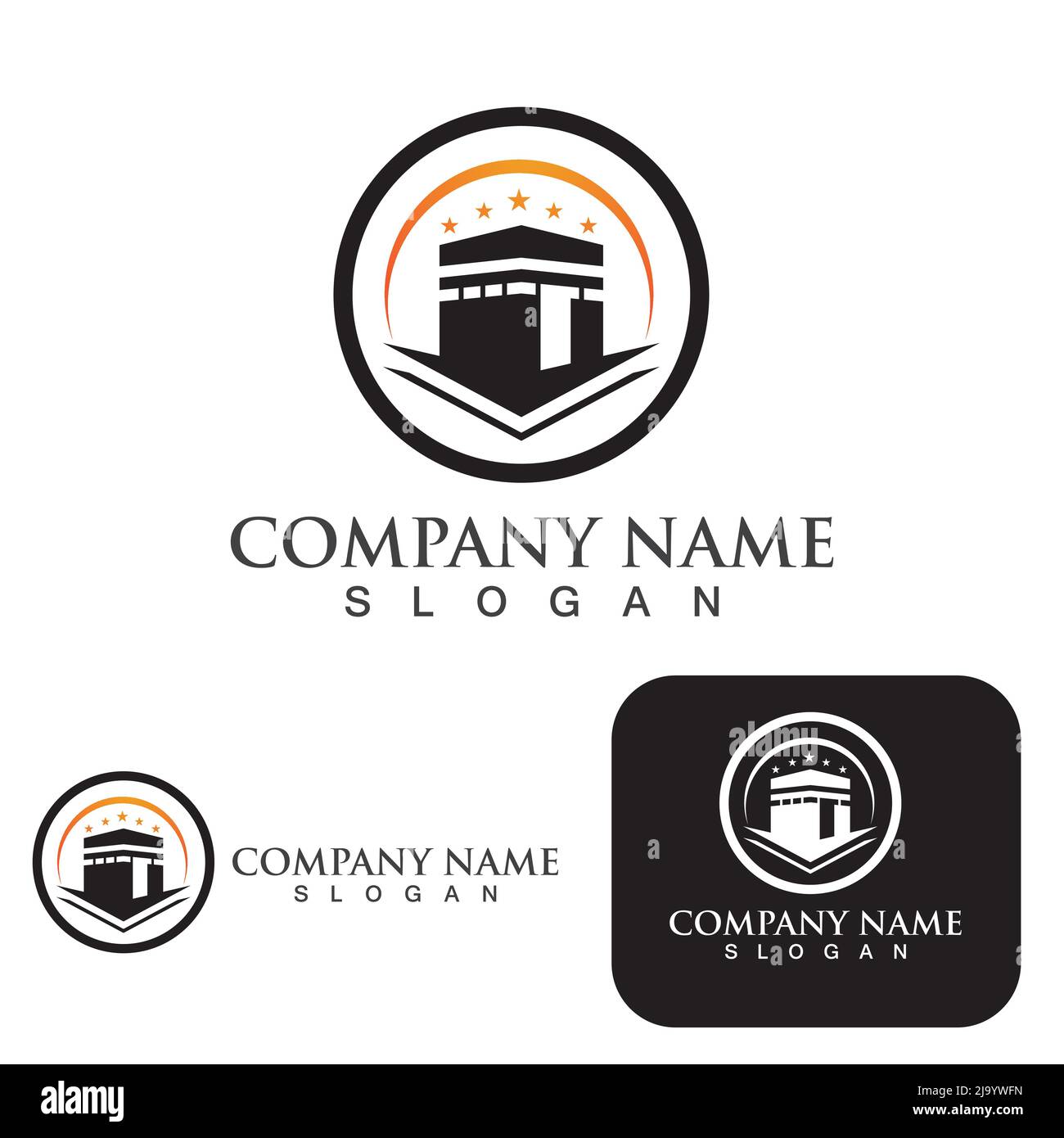 Kaaba logo and symbol vector element Stock Vector Image & Art - Alamy