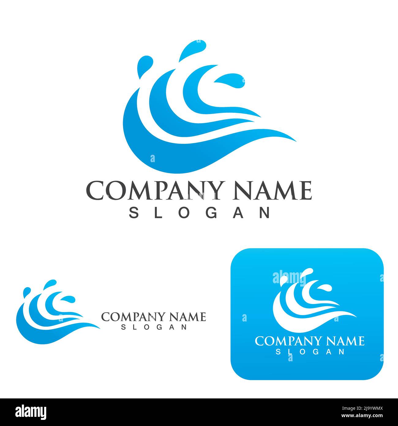 Wave water logo icon vector illustration design Stock Vector Image ...