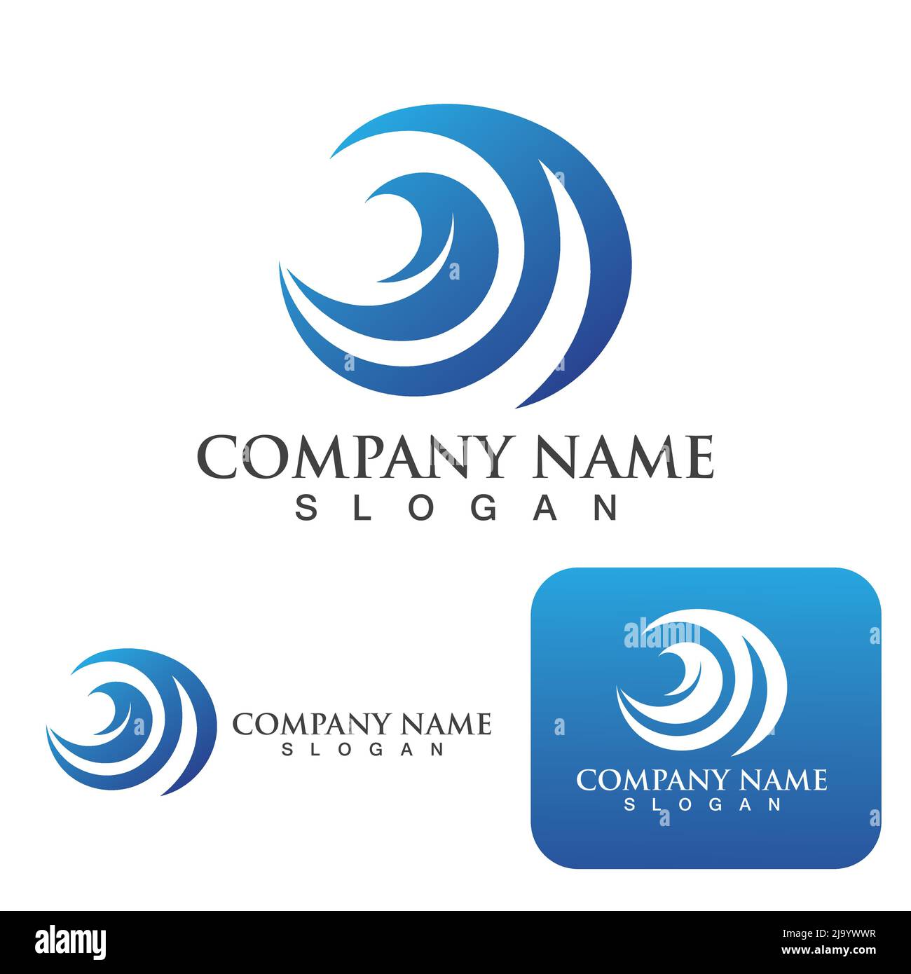 Wave water logo icon vector illustration design Stock Vector Image ...