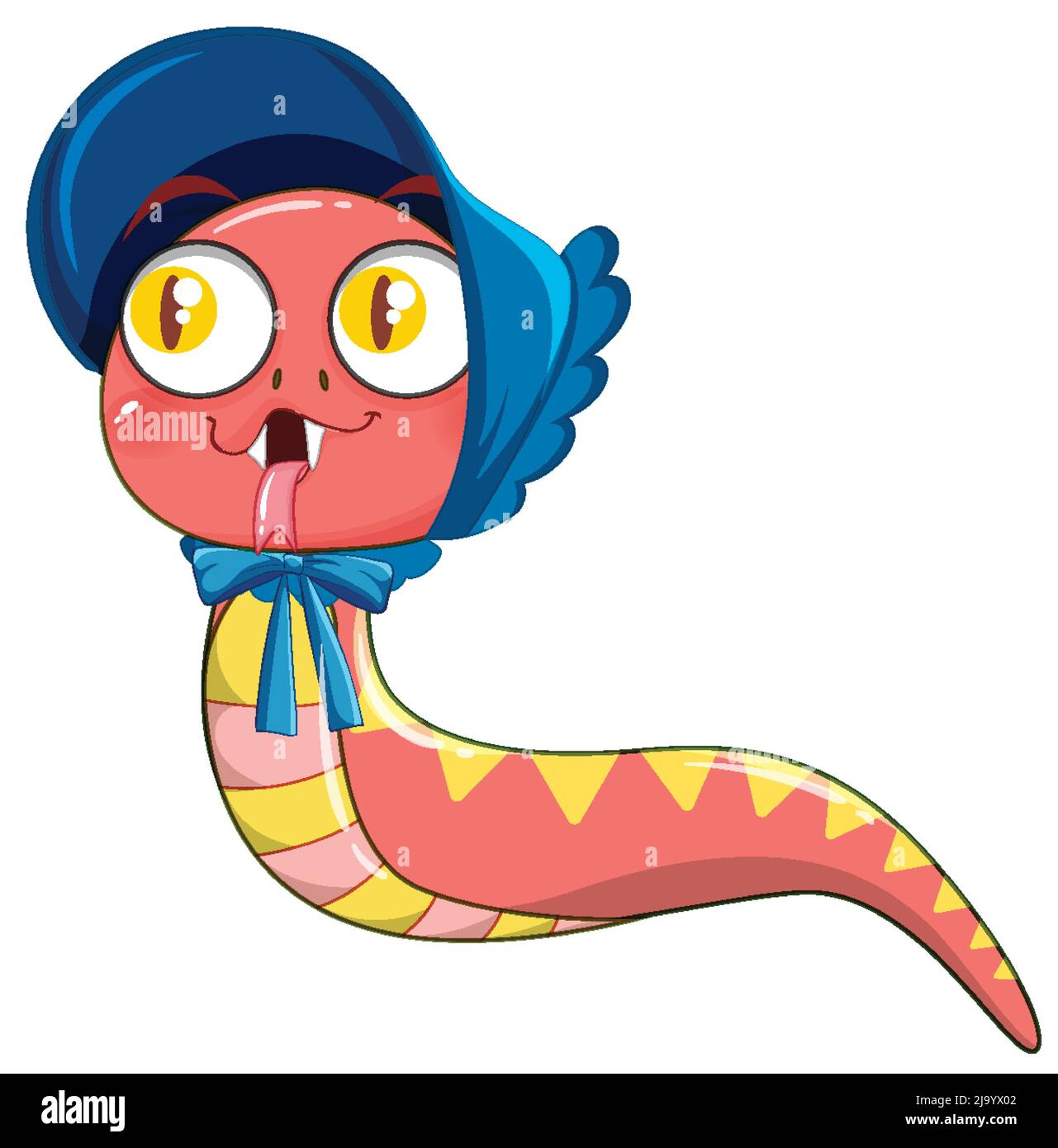 Cute snake in cartoon style illustration Stock Vector Image & Art - Alamy