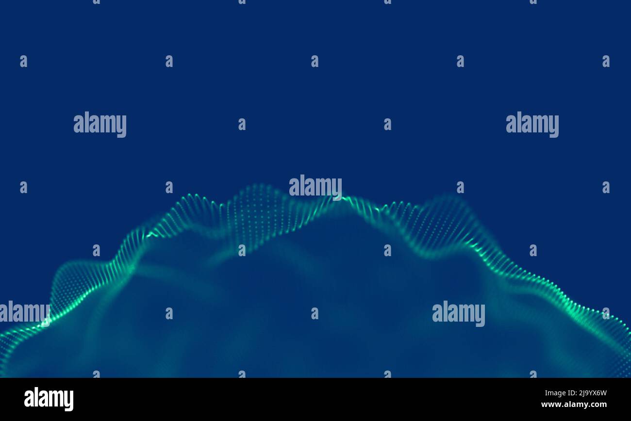 Abstract Blue Geometrical Background . Connection structure. Science ...