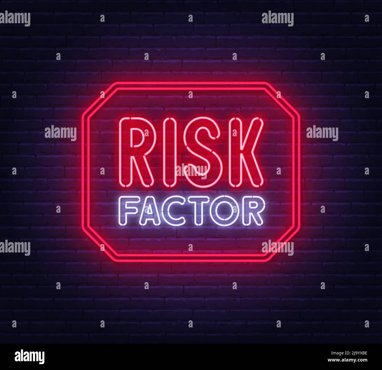 Risk Factor neon sign on brick wall background Stock Vector Image & Art ...