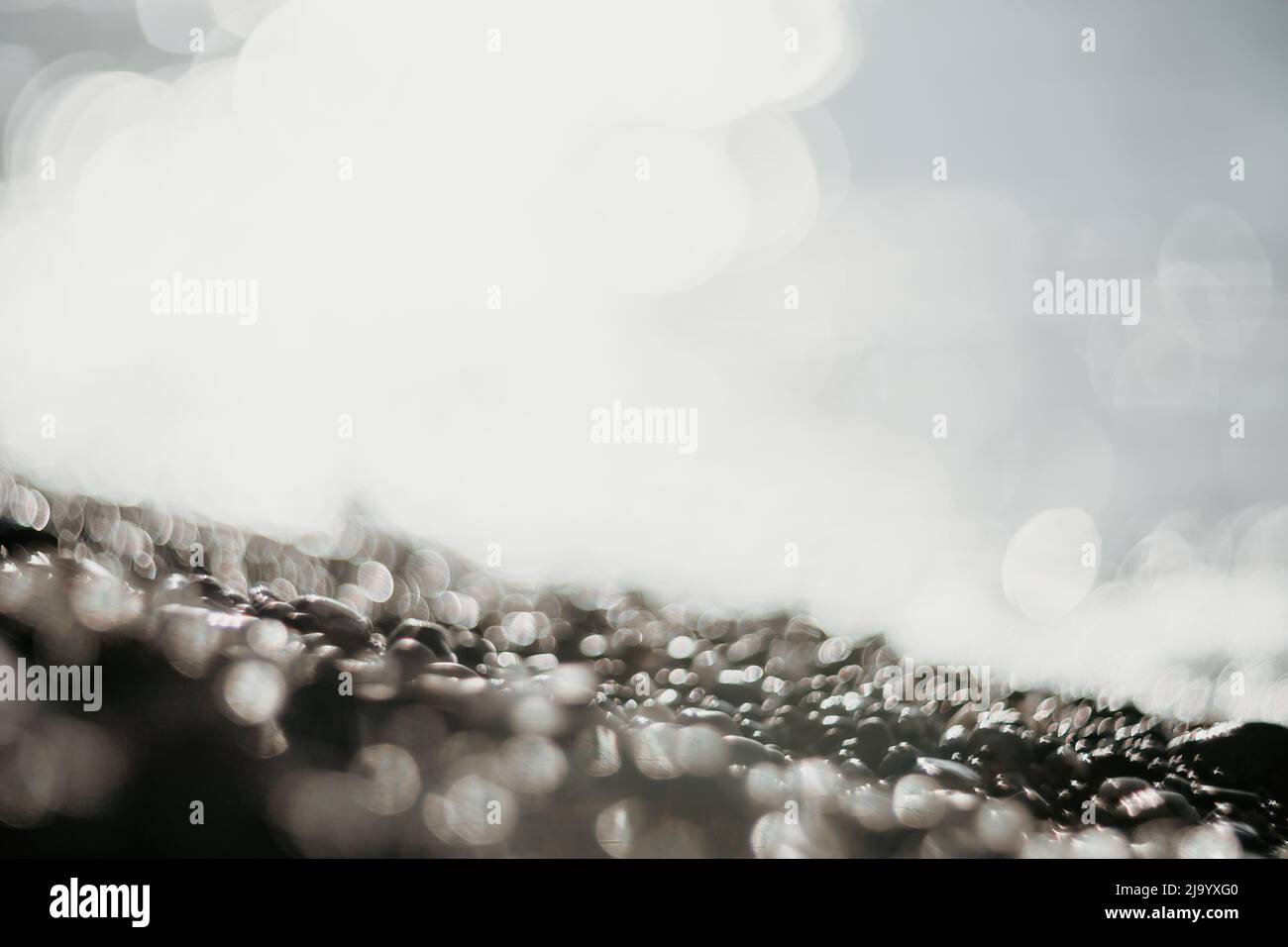 Abstract nature summer ocean sunset sea background. Small waves on ...